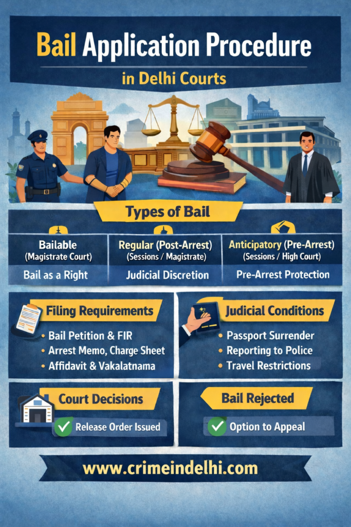 Bail Application Procedure in Delhi Courts 2026 - Crime in Delhi