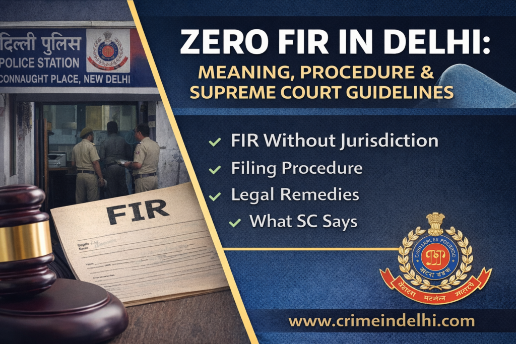 Zero FIR: Meaning, Procedure & Supreme Court Guidelines